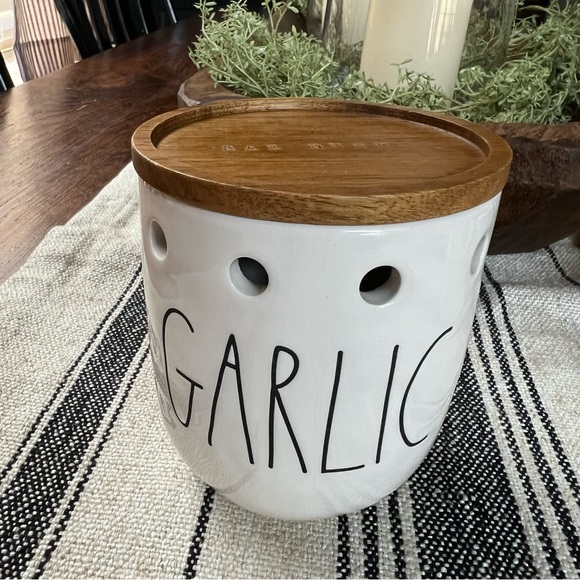 Rae Dunn | Kitchen | Rae Dunn White Garlic Cellar Storage Jar With ...